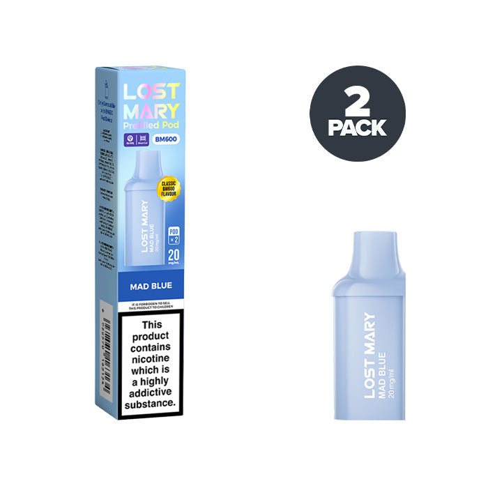 Lost Mary BM600 Prefilled Vape Pods - Mad Blue – My Vapery UK